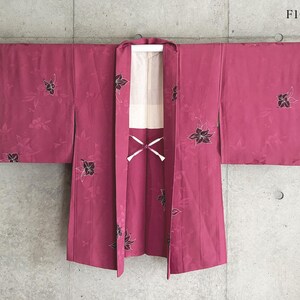 F1030: Japanese Vintage Kimono Haori, Jacket, Robe, Dress. Rose Pink ...