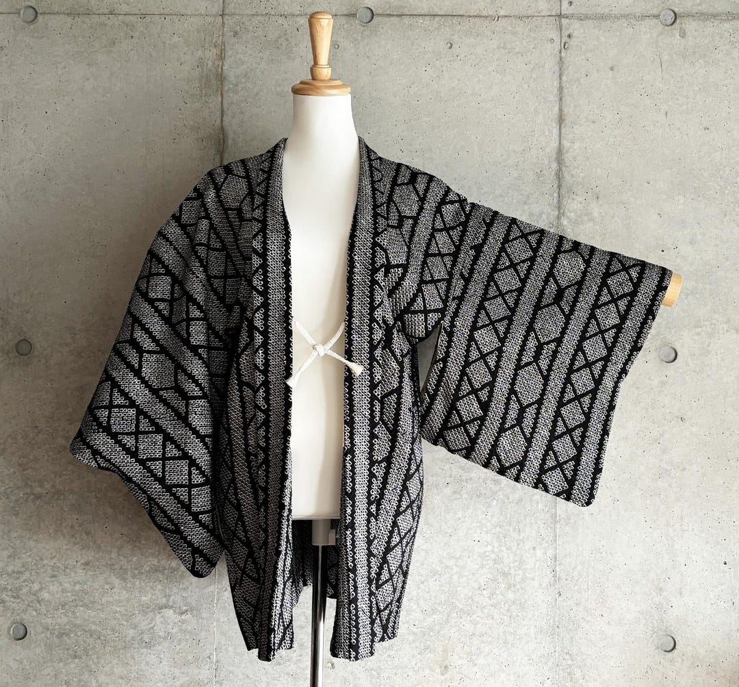 S1047: Japanese Vintage Kimono Haori, Jacket, Robe, Dress. Japanese ...