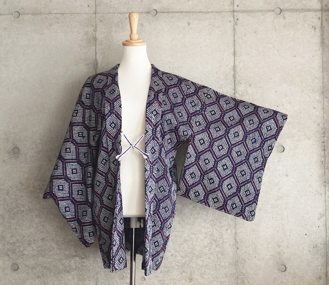 S782: Japanese Vintage Kimono Haori, Jacket, Robe, Dress. Japanese ...