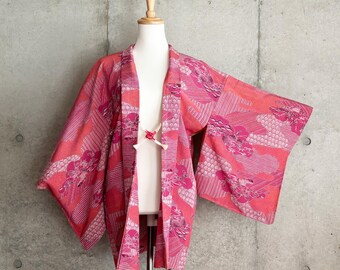 S596: Japanese Vintage Kimono Haori, Jacket, Robe, Dress. Japanese ...