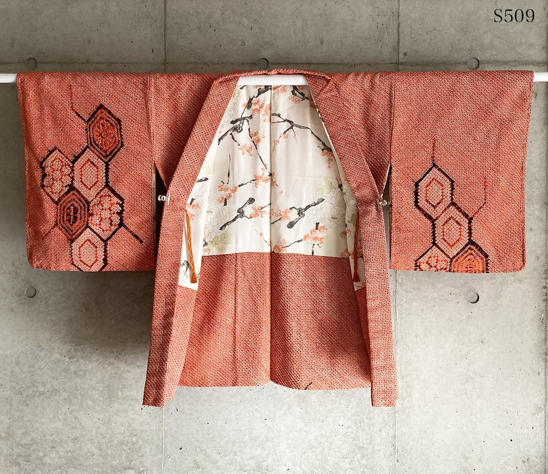 S509: Japanese Vintage Kimono Haori, Jacket, Robe, Dress. Japanese ...