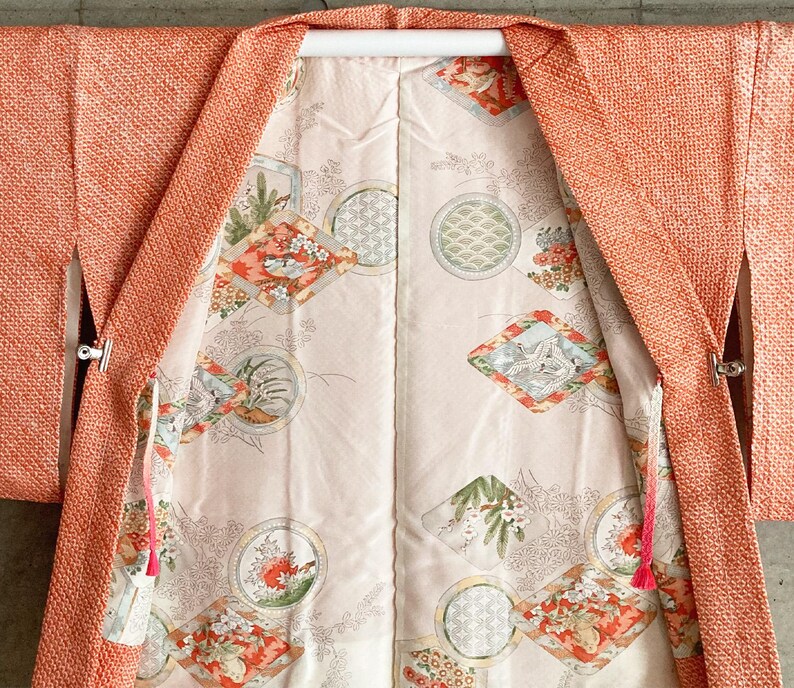 S898: Japanese Vintage Kimono Haori, Jacket, Robe, Dress. Japanese ...