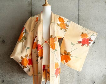 F637: Japanese Vintage Kimono Haori, Jacket, Robe, Dress F637: Japanese Vintage Kimono Haori, Jacket, Robe, Dress