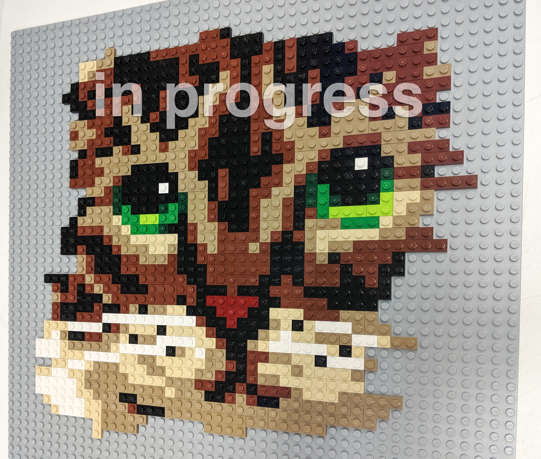 15 Inch Tabby Cat Mosaic Brick Portrait momo - Etsy