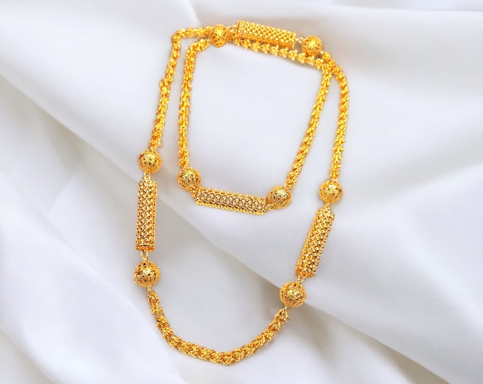Gold Plated Coin Rani Haar Set, Inspired by India, Pakistan, and Nepal ...