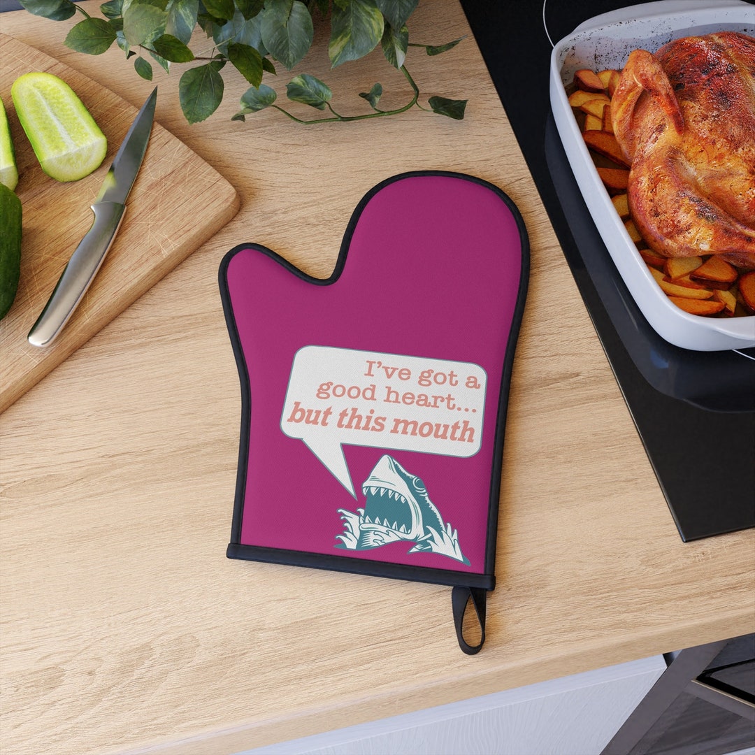 Sharky Oven Glove (pink) - Etsy