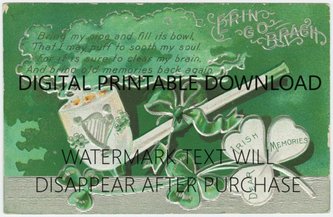 St Patricks Day Printable Digital Download 1910, Antique St Pattys Day ...