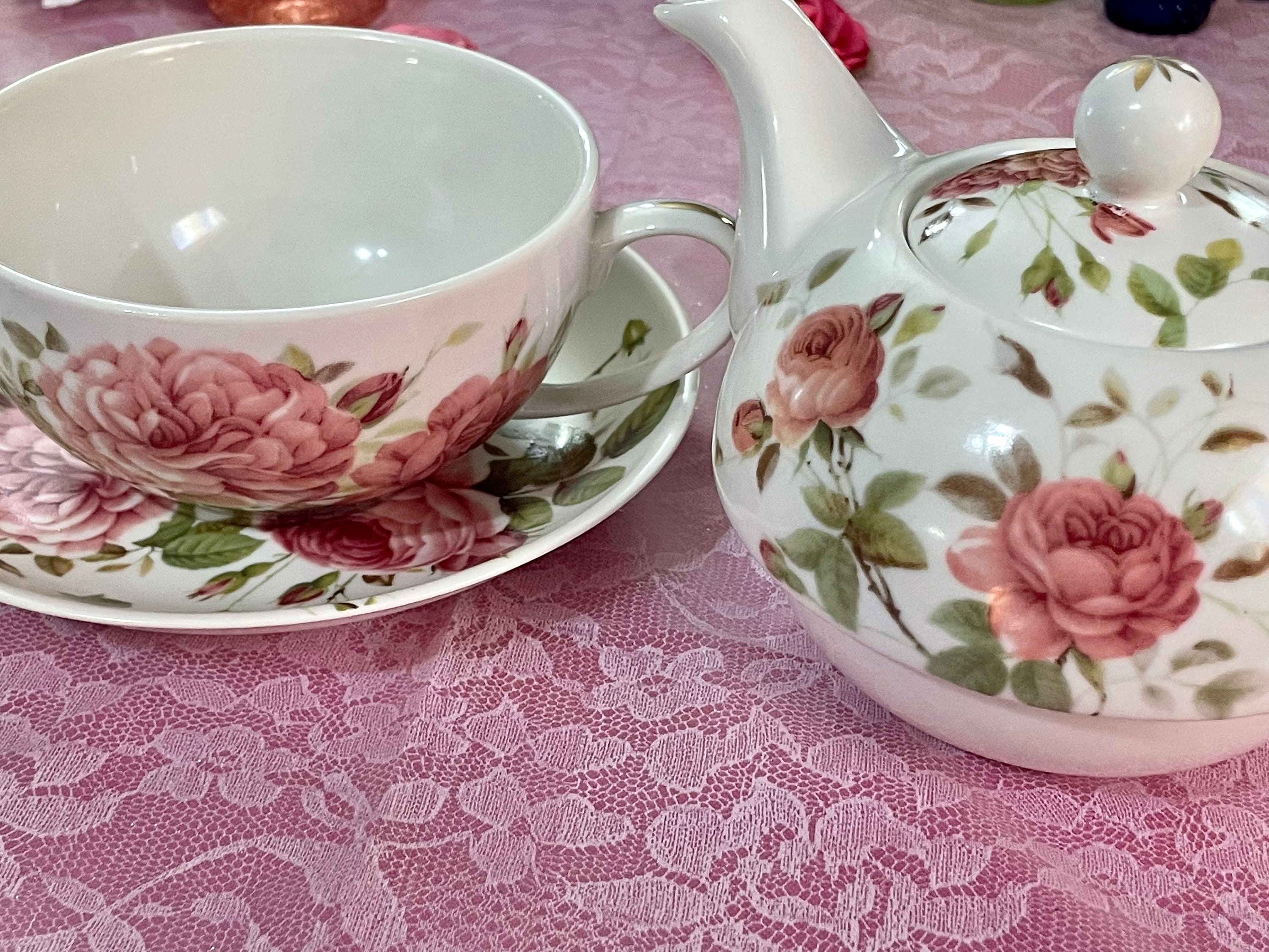 Tea Cup Saucer & Tea Pot Set, Tea Party Supplies and Table Decorations ...