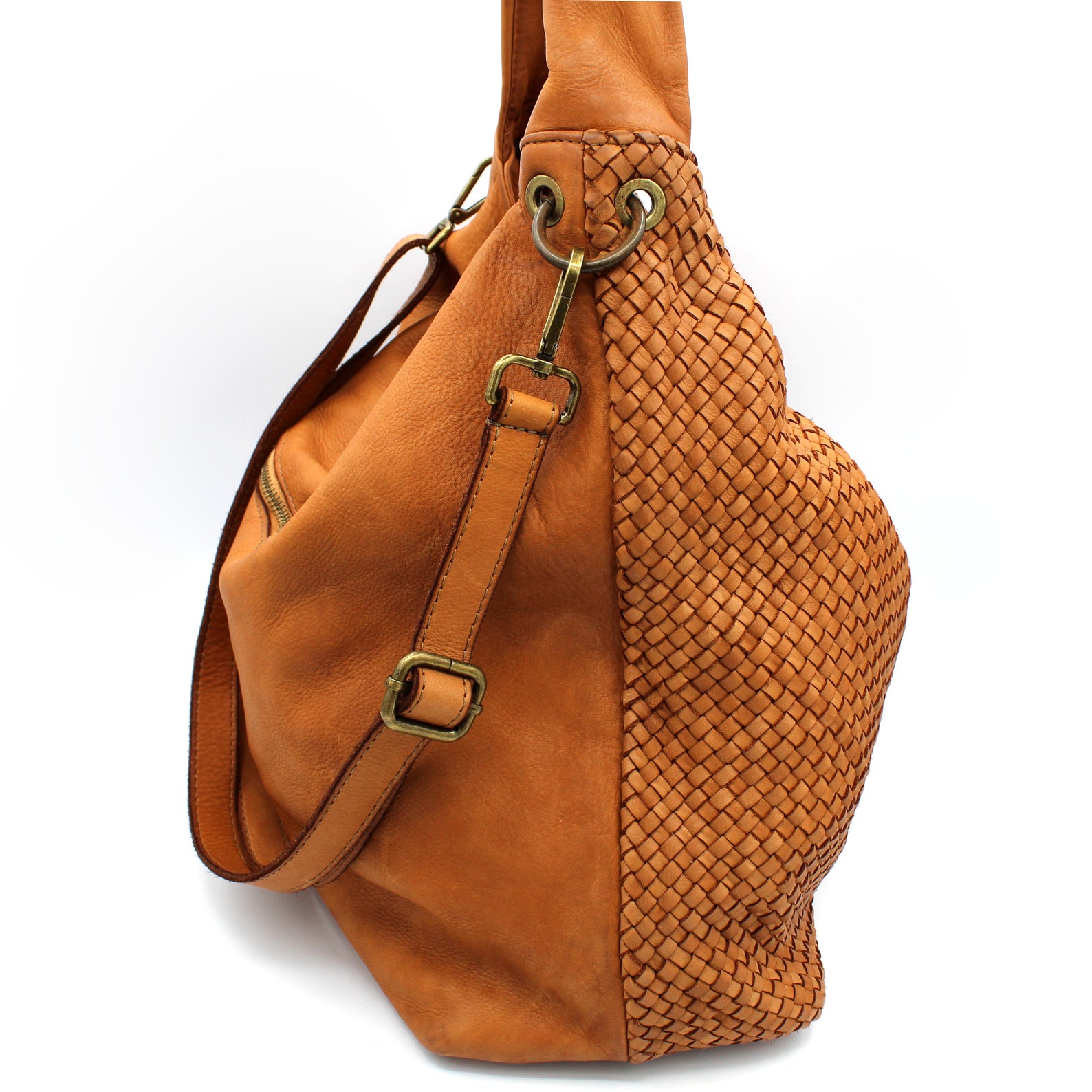 Leather Handbag Italy Leather Bag Woven Soft Leather Bellagio | Etsy