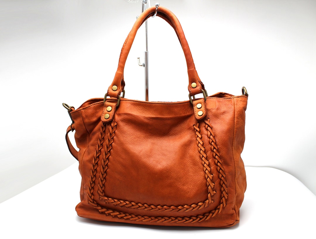 Leather Handbags Soft Leather Bag Women's Leather Totes Handmade - Etsy