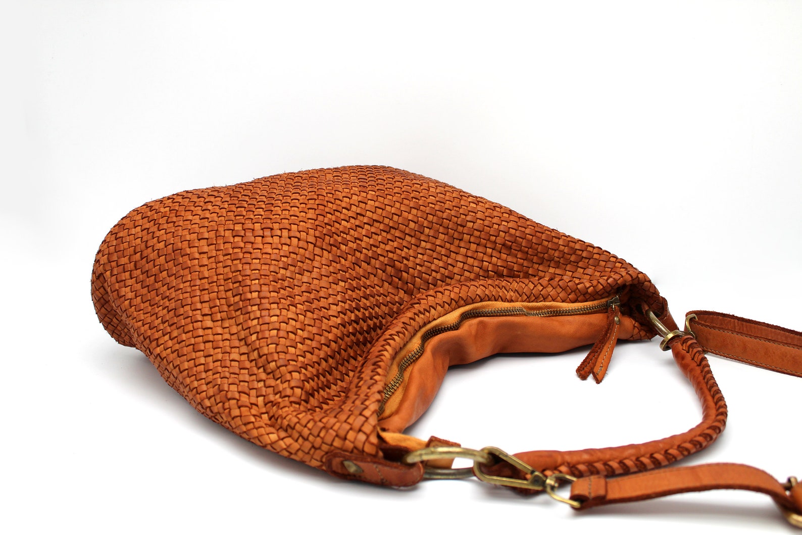 Soft Leather Bag Woven Leather Purse Leather Handbag Soft Hobo - Etsy