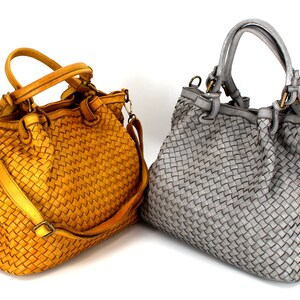 Weave Leather Handbag Woven Leather Bag Women's Leather - Etsy