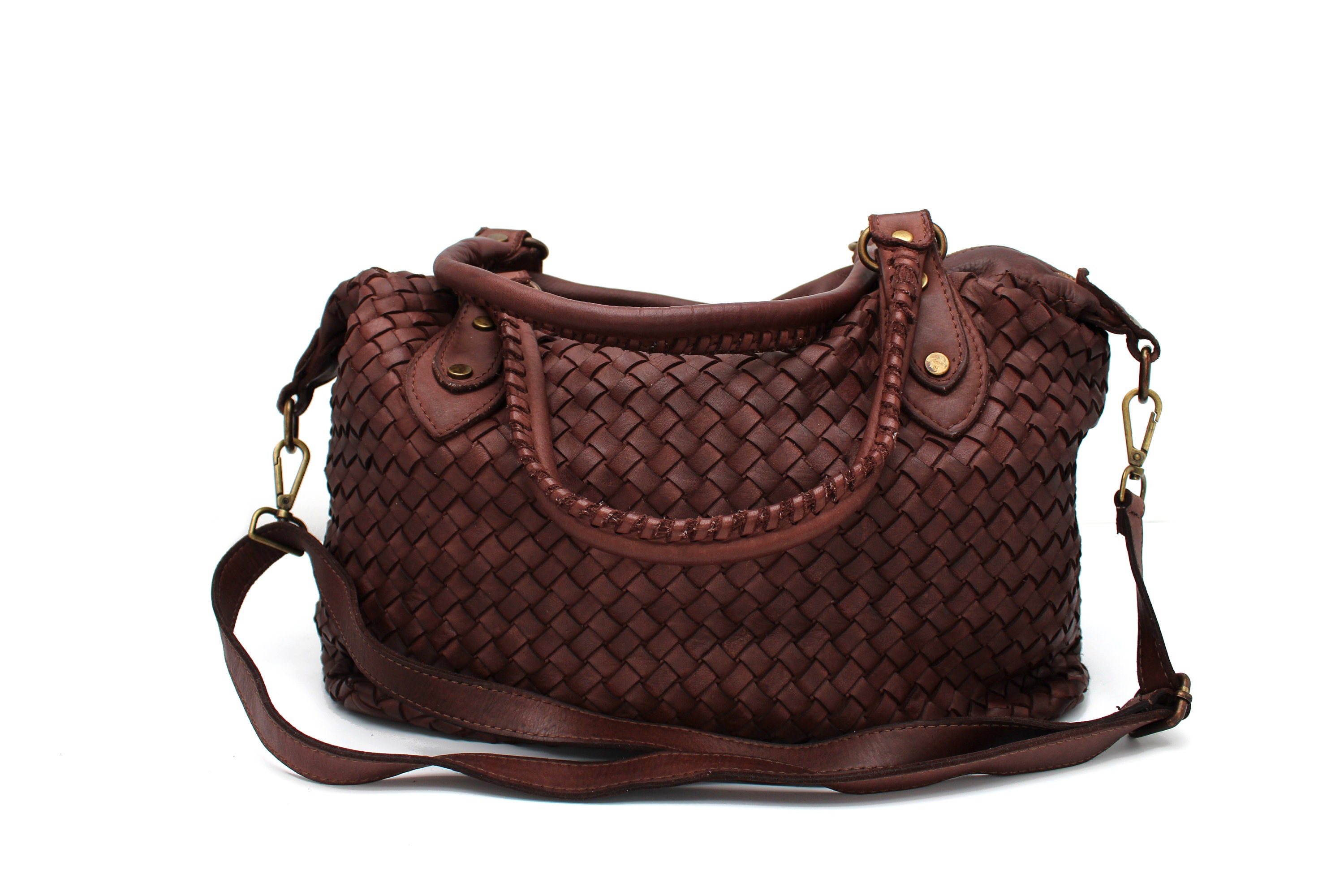 Leather Bag Woven Soft Leather Purse for Women - Etsy