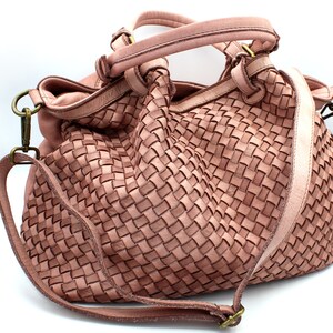 Weave Leather Handbag Woven Leather Bag Women's Leather - Etsy