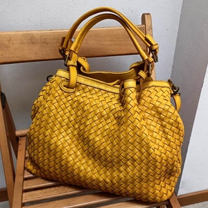 Weave Leather Handbag Woven Leather Bag Women's Leather Bags Brown - Etsy