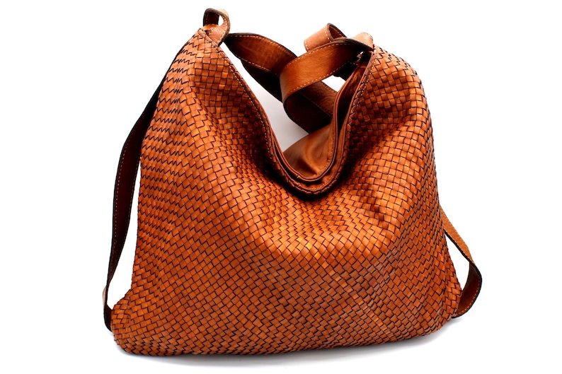 Woven Leather Bags Convertible Weave Leather Backpack Special - Etsy UK