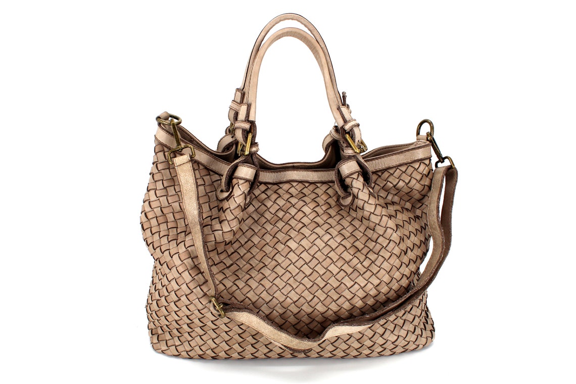 Weave Leather handbag Woven Leather bag Women's leather | Etsy