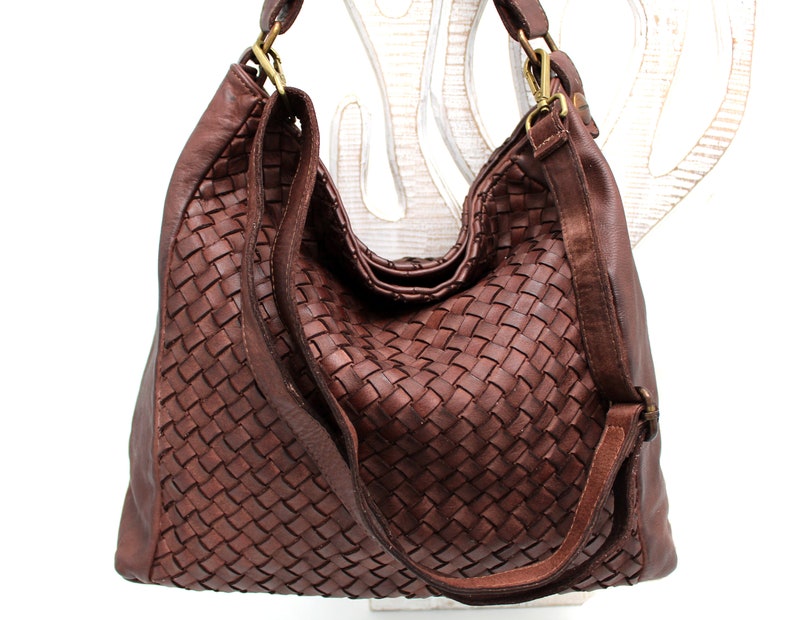 Woven Leather Shoulder Bag Woven Leather Handbag Best Seller - Etsy
