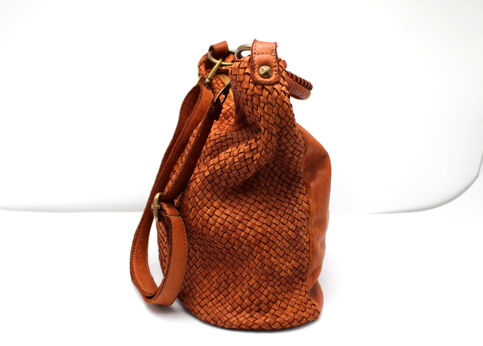 Soft Leather Bag Woven Leather Purse Leather Handbag Soft Hobo - Etsy