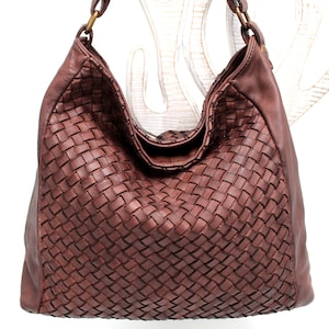 Woven Leather Shoulder Bag Woven Leather Handbag Best Seller - Etsy