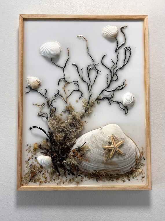 Seashell Art 3D Resin Wall Art 3D Beach Themed Wall Art 3D - Etsy