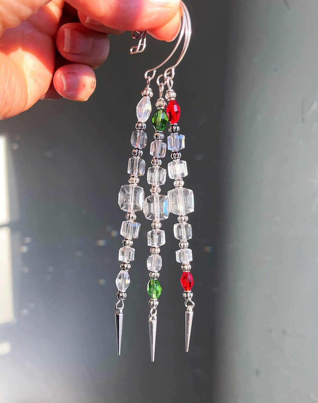 Crystal Beaded Icicle Ornaments, Beaded Ornaments, Christmas Ornaments ...