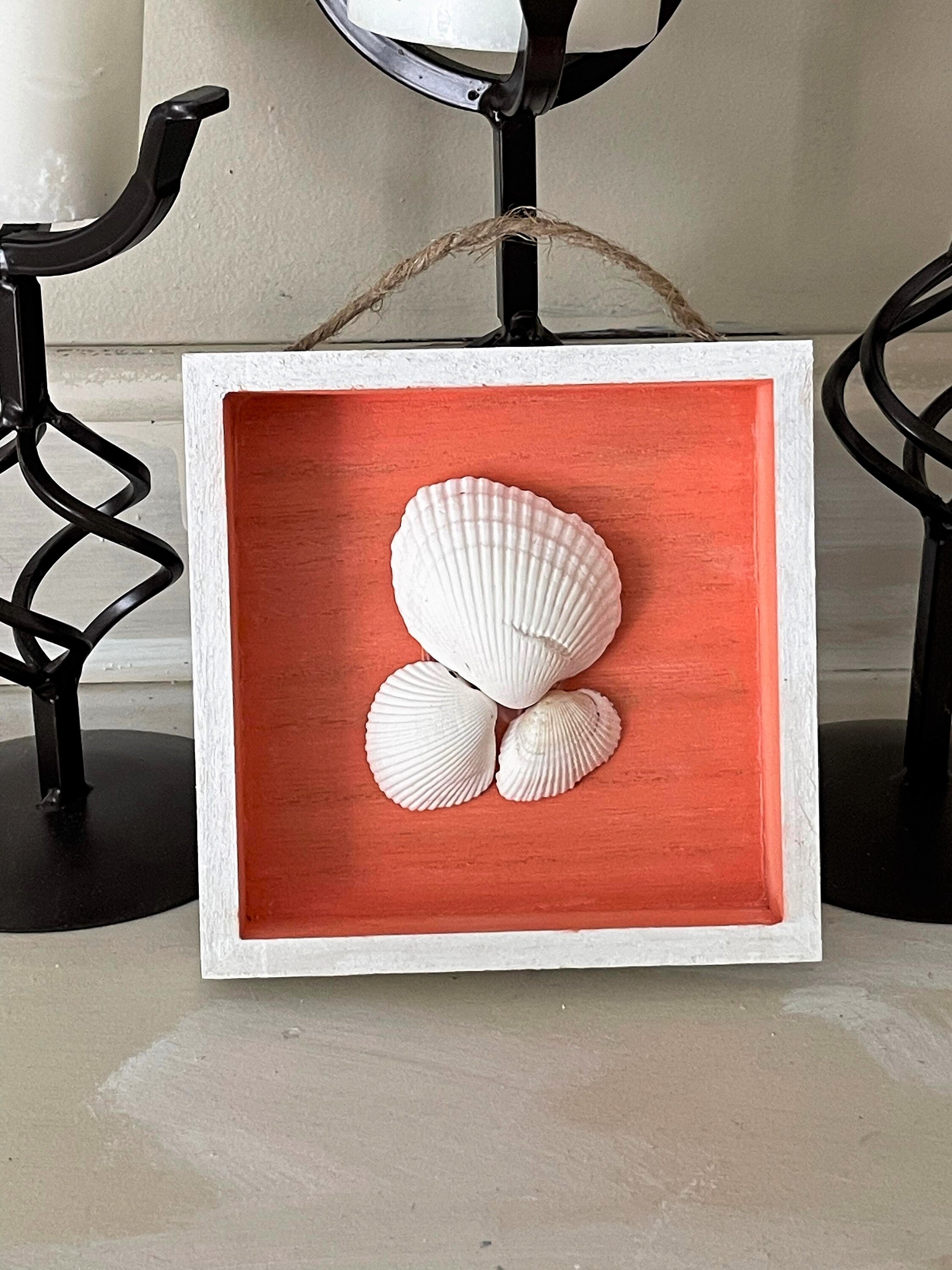 Seashell Art Shadow Box Art 3D Beach Themed Wall Art Beach - Etsy