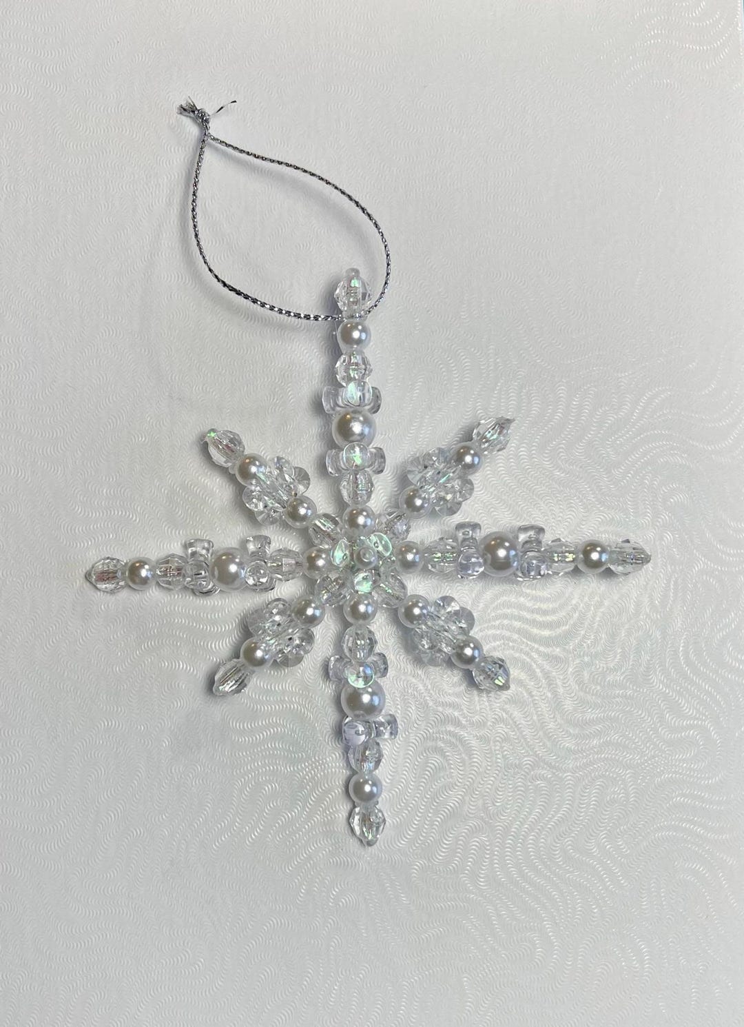 Pearl Beaded Star Christmas Ornament, Holiday Decoration - Etsy