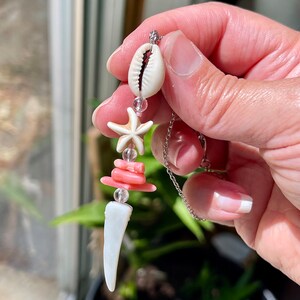 Cowrie Shell Starfish Rear View Mirror Charm, Car Accessories, Rearview ...