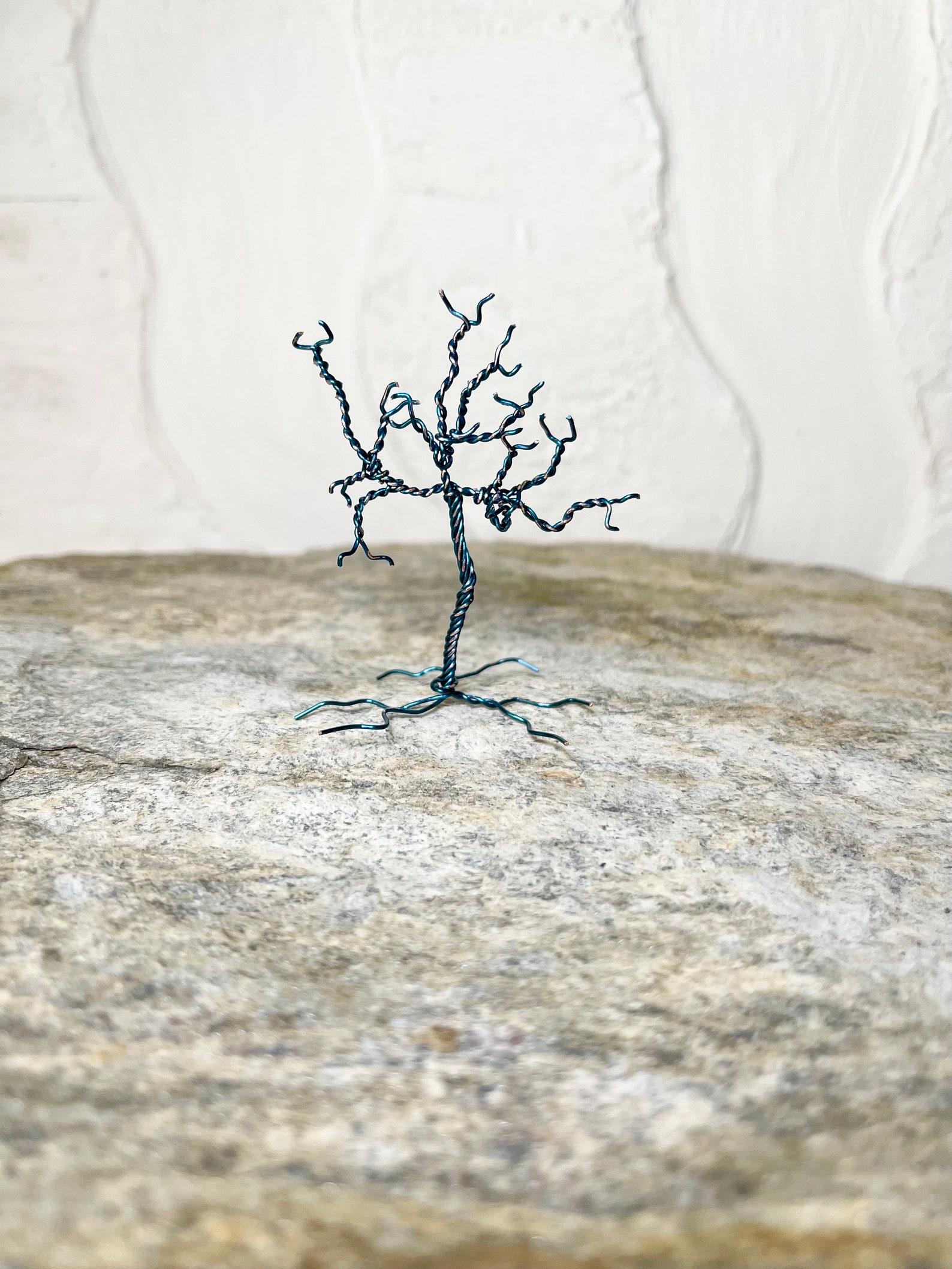 Wire Tree Sculpture, Wire Sculpture, Sapphire Wire Wrapped Tree ...