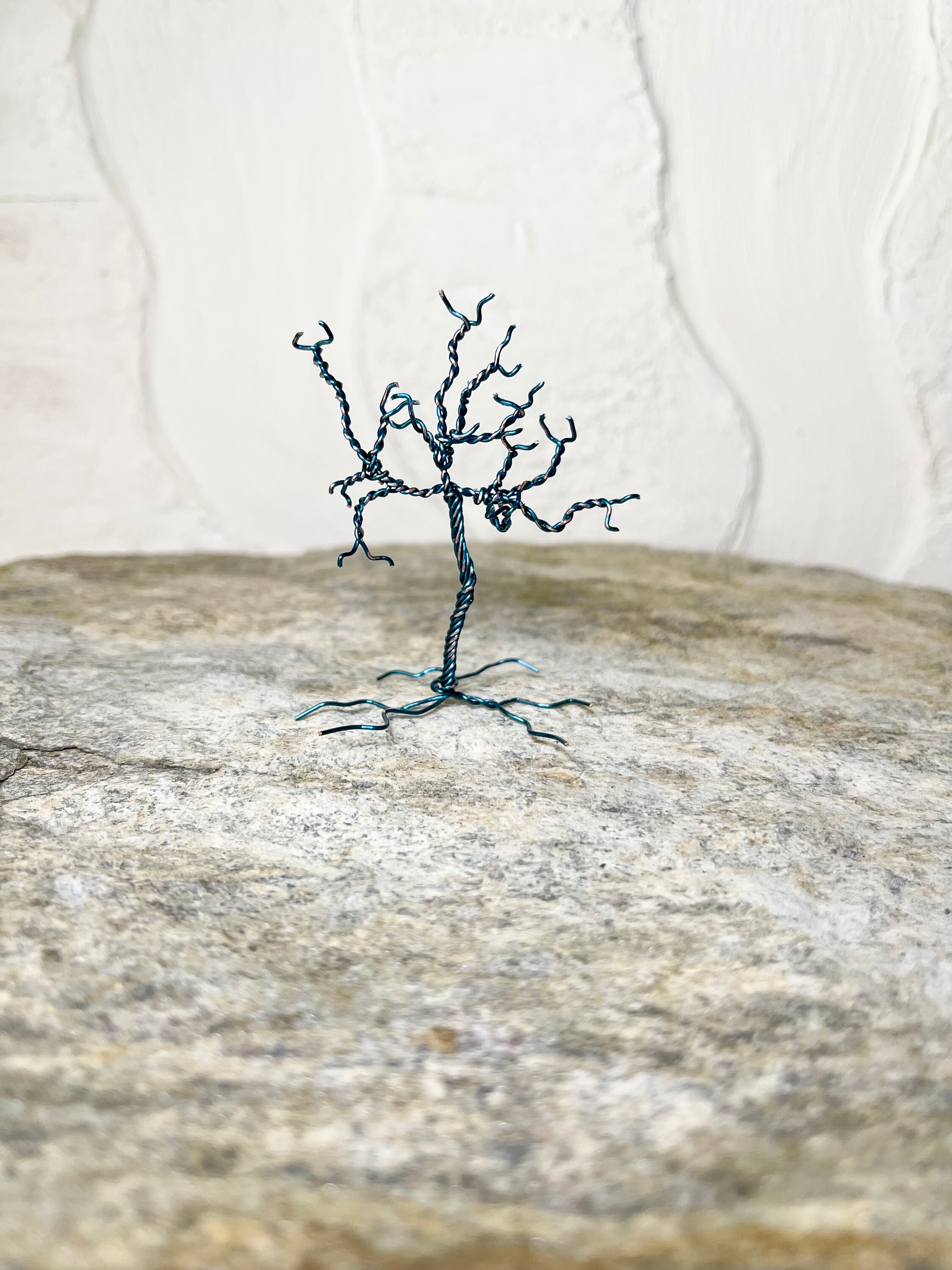 Wire Tree Sculpture, Wire Sculpture, Sapphire Wire Wrapped Tree ...