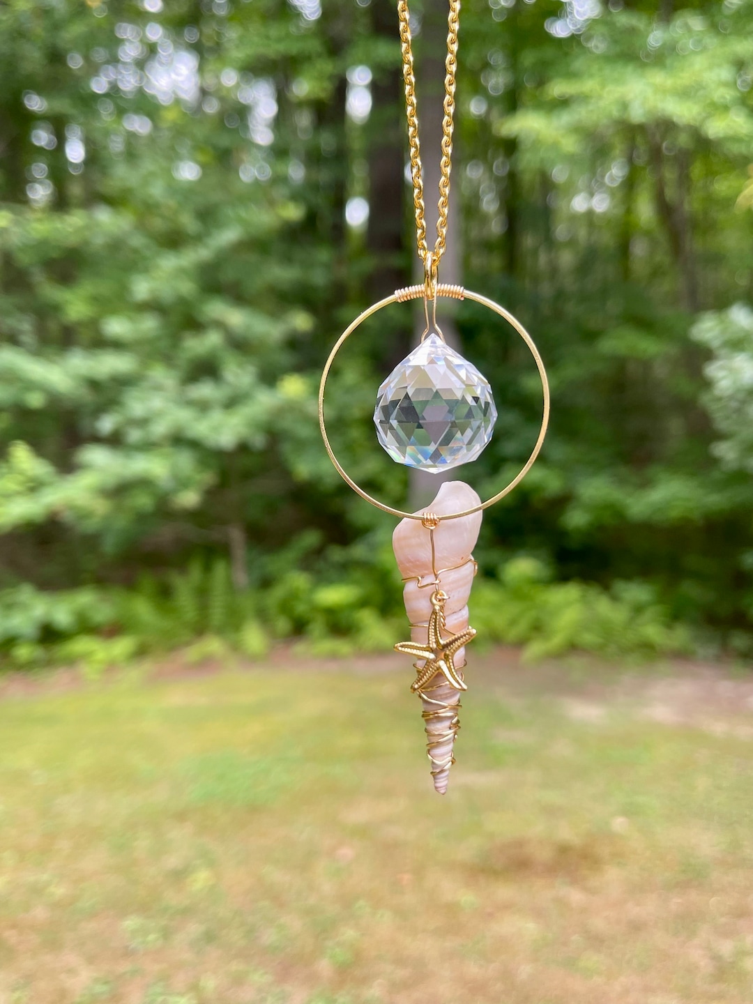 Seashell Suncatcher,rear View Mirror Accessories, Window Decoration ...