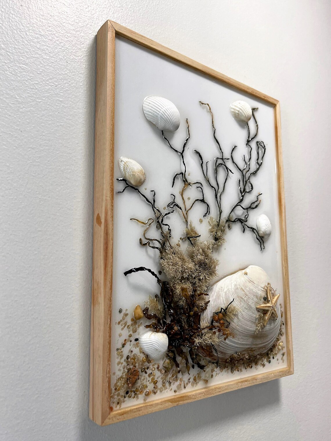 Seashell Art 3D Resin Wall Art 3D Beach Themed Wall Art 3D - Etsy