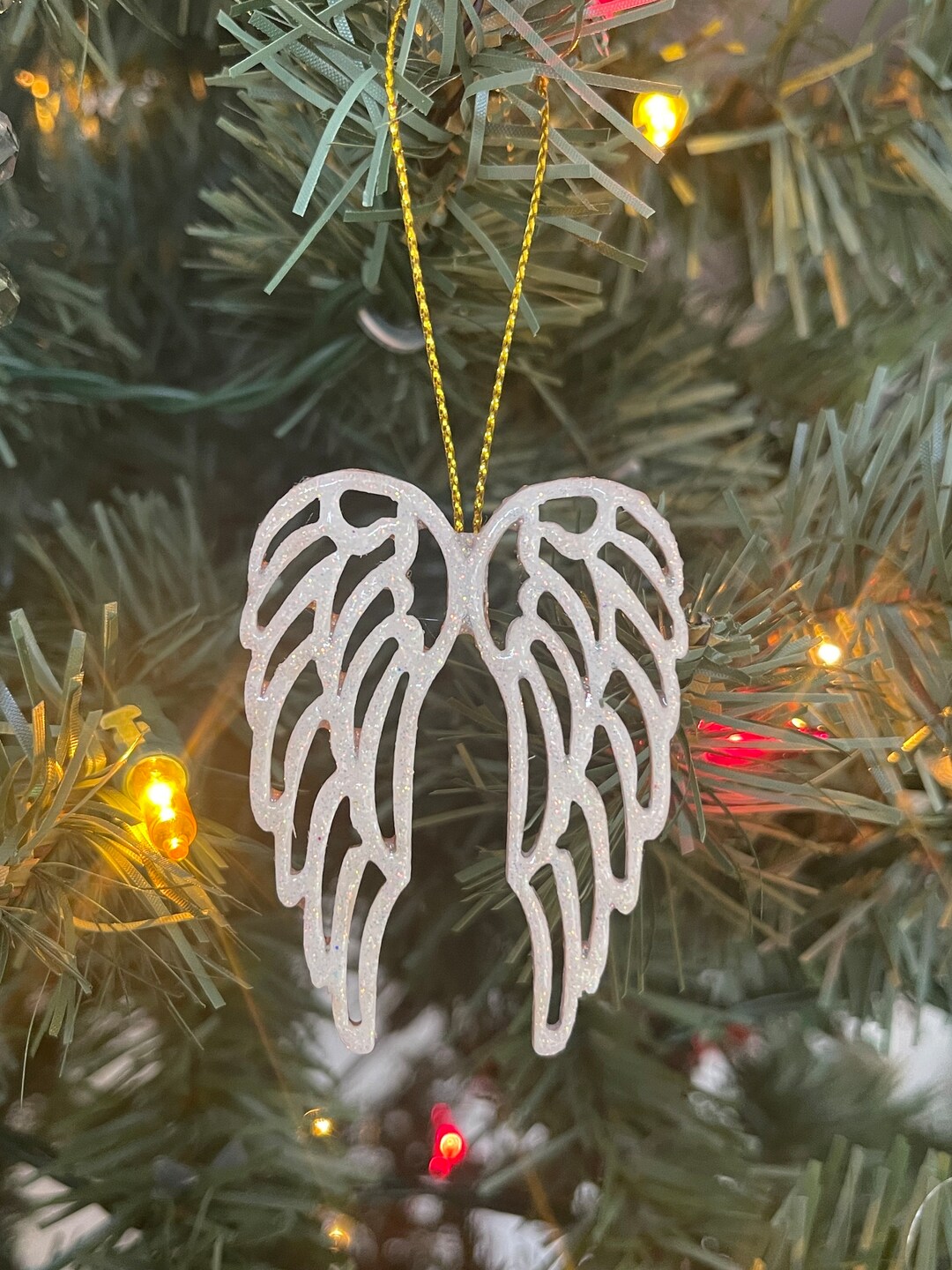 Angel Wing Ornaments, Wooden Resin Angel Wing Ornaments, Christmas ...