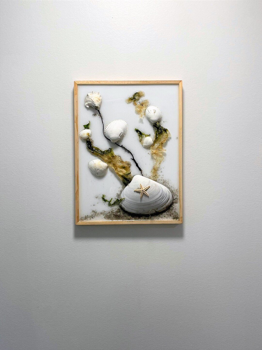 Seashell Art, 3D Resin Wall Art, 3D Beach Themed Wall Art, 3D Seashell ...