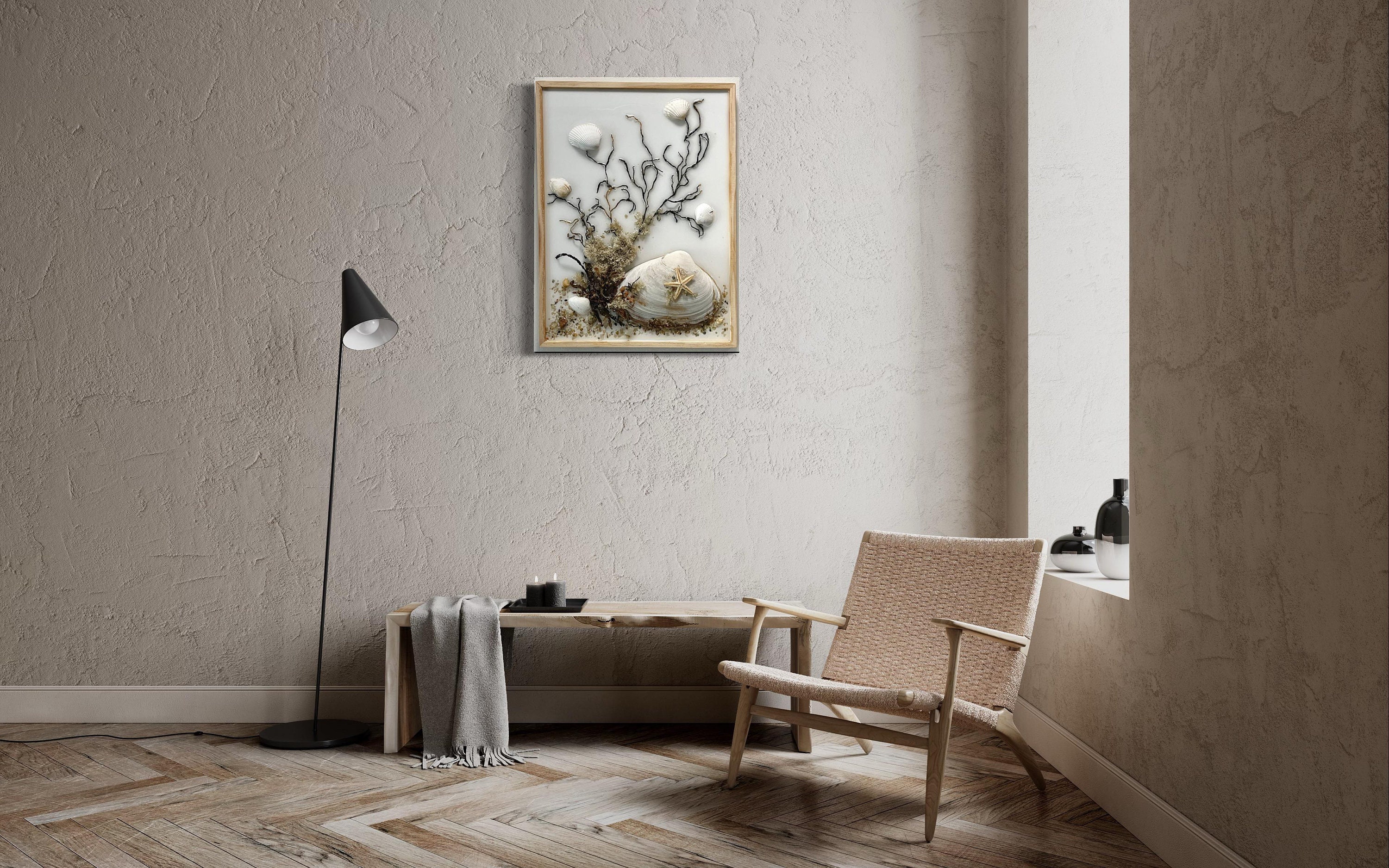 Seashell Art 3D Resin Wall Art 3D Beach Themed Wall Art 3D - Etsy