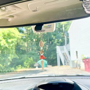 Cowrie Shell Starfish Rear View Mirror Charm, Car Accessories, Rearview ...