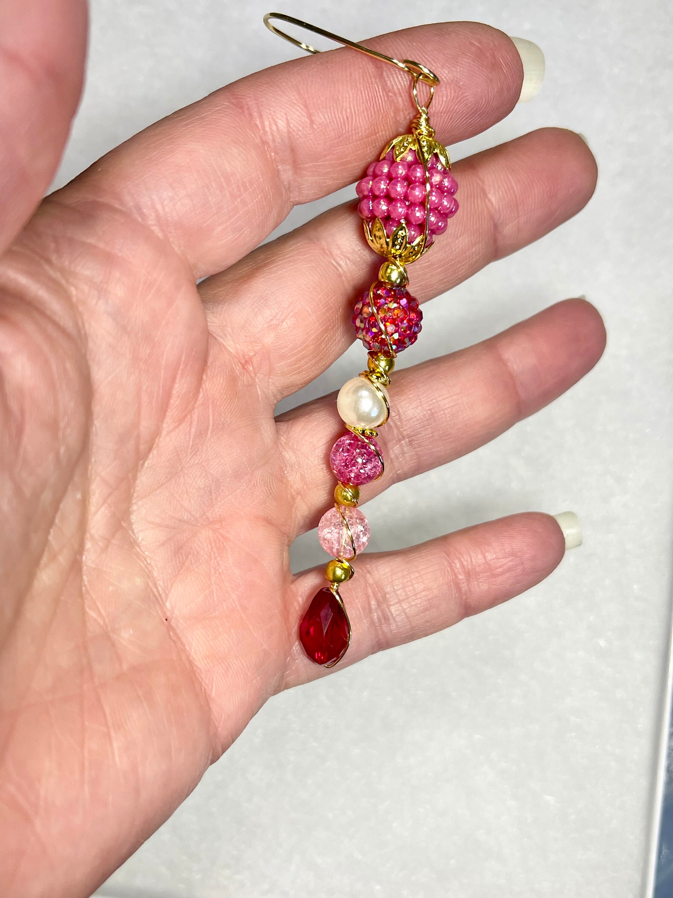 Beaded Icicle Ornament, Handmade Ornament, Wire Wrapped Ornaments ...