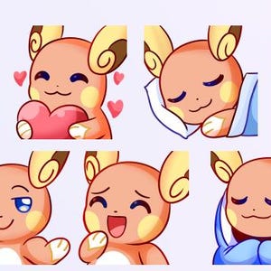 ALOLAN RAICHU EMOTES 12 Twitch , Discord. Youtube Cute Alolan Raichu ...