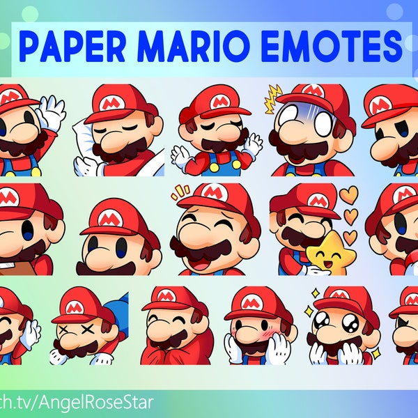 Mario Emotes - Etsy