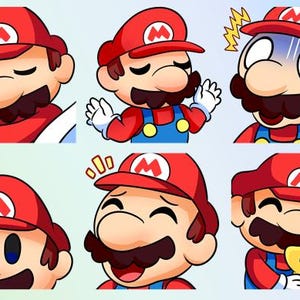 PAPER MARIO EMOTES 16 Twitch , Discord. Youtube Cute Paper Mario Emoji ...