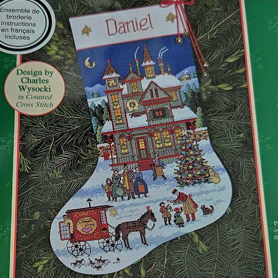 Dimensions Counted Cross Stitch Charts and Charms Pack christmas Past ...