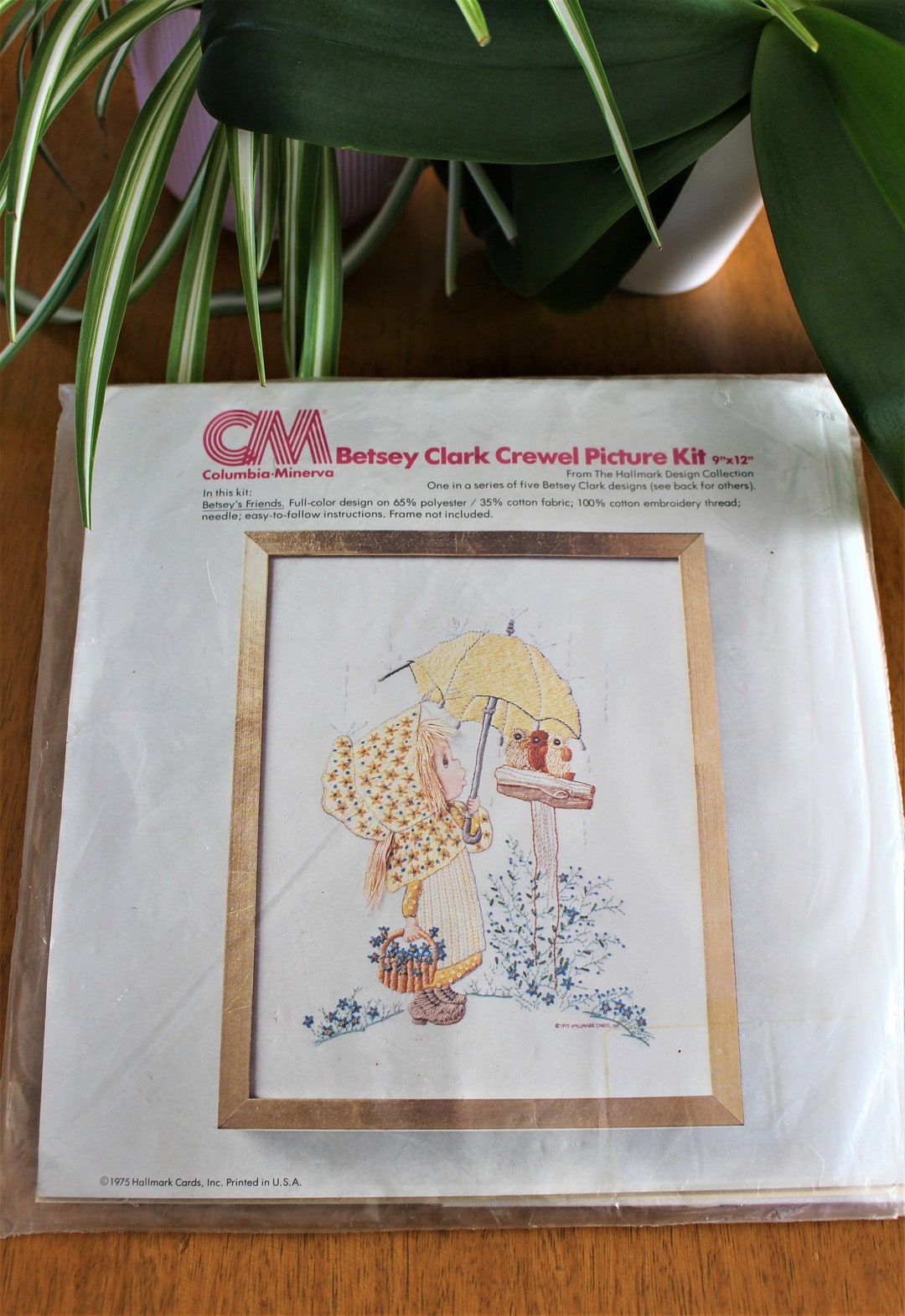 Crewel Embroidery Picture Kit betsey's Friends Vintage 1975 Betsey ...