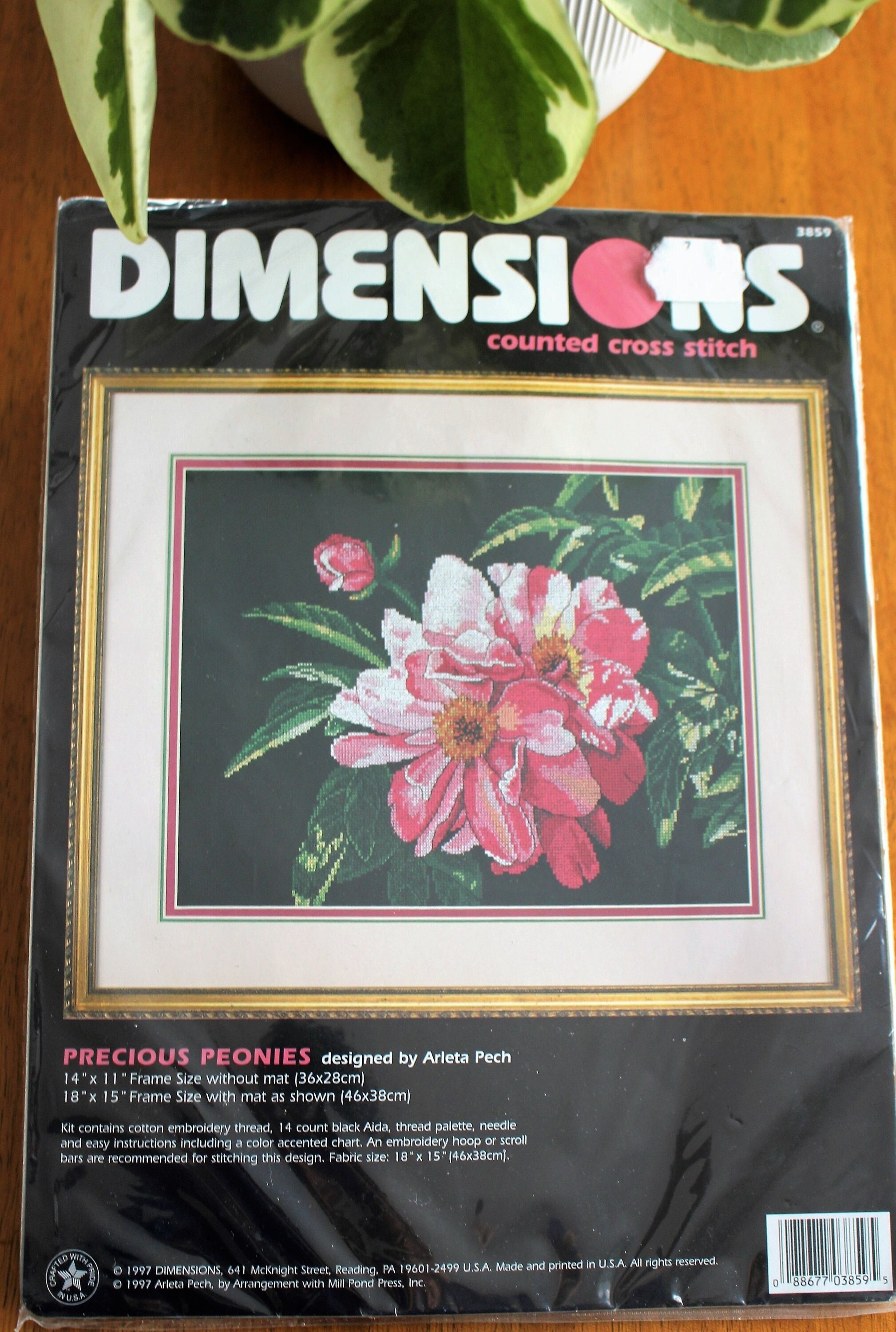 Vintage Dimensions Counted Cross Stitch Kit 'precious Peonies' Designed ...