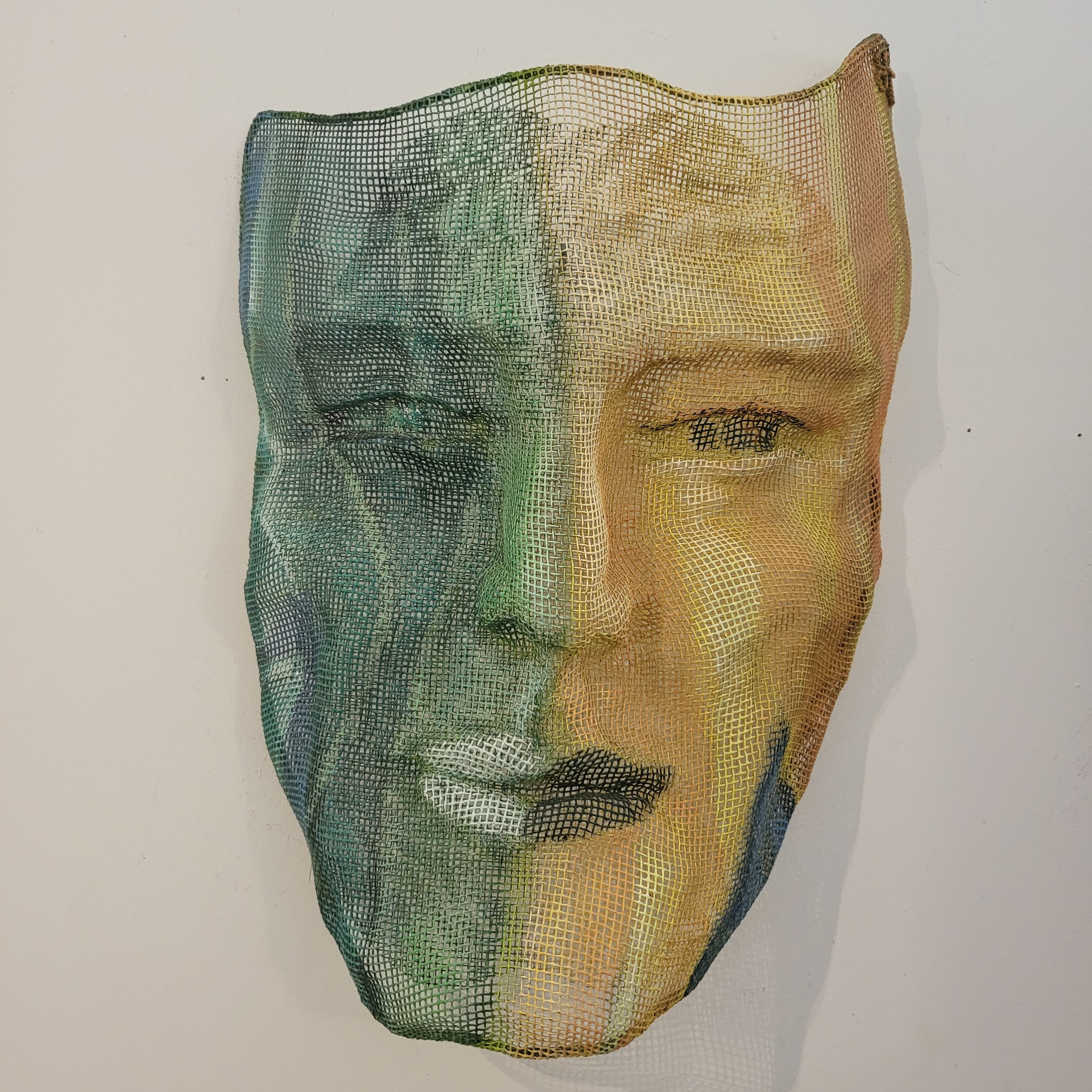 3D Wire Face Iron Mesh Sculpture,wall Art ,lovely Mask ,art in Metal ...