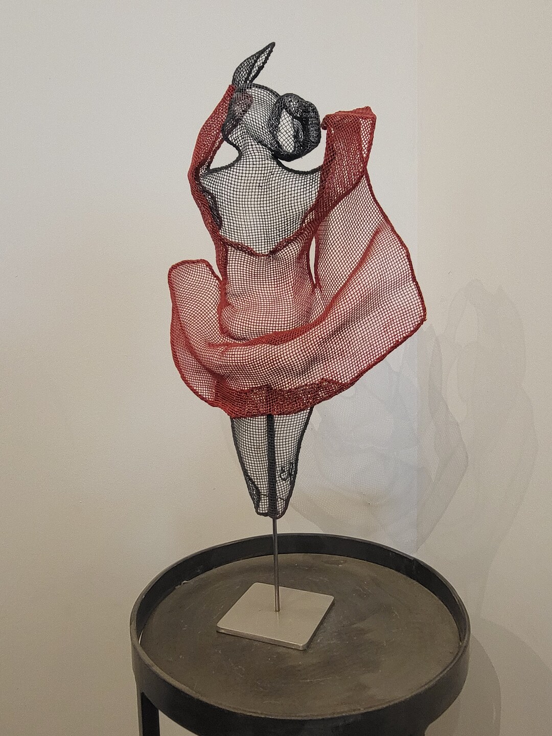 Original Iron Mesh Statue, Flamenco Dancer Sculpture, 3D Wire Dancing ...
