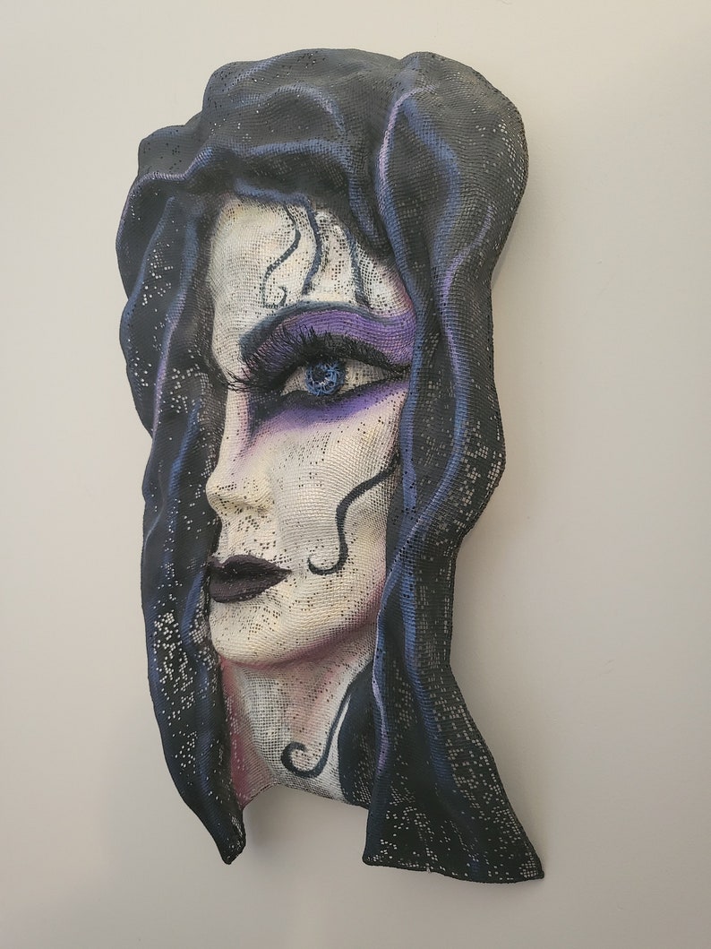 3D Wire Face Iron Mesh Sculpturewall Art lovely Mask art in - Etsy