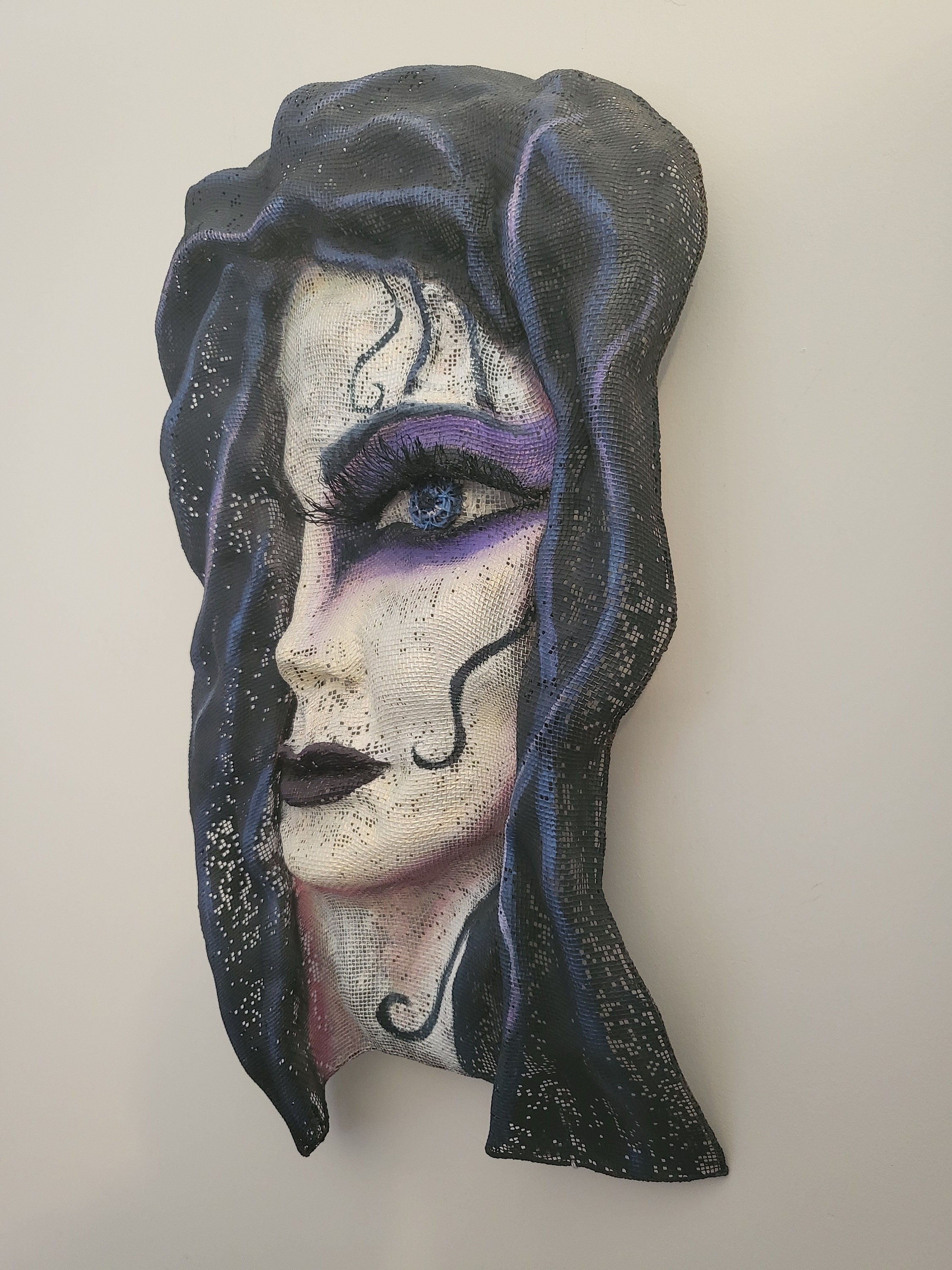 3D Wire Face Iron Mesh Sculpture,wall Art ,lovely Mask ,art in Metal ...