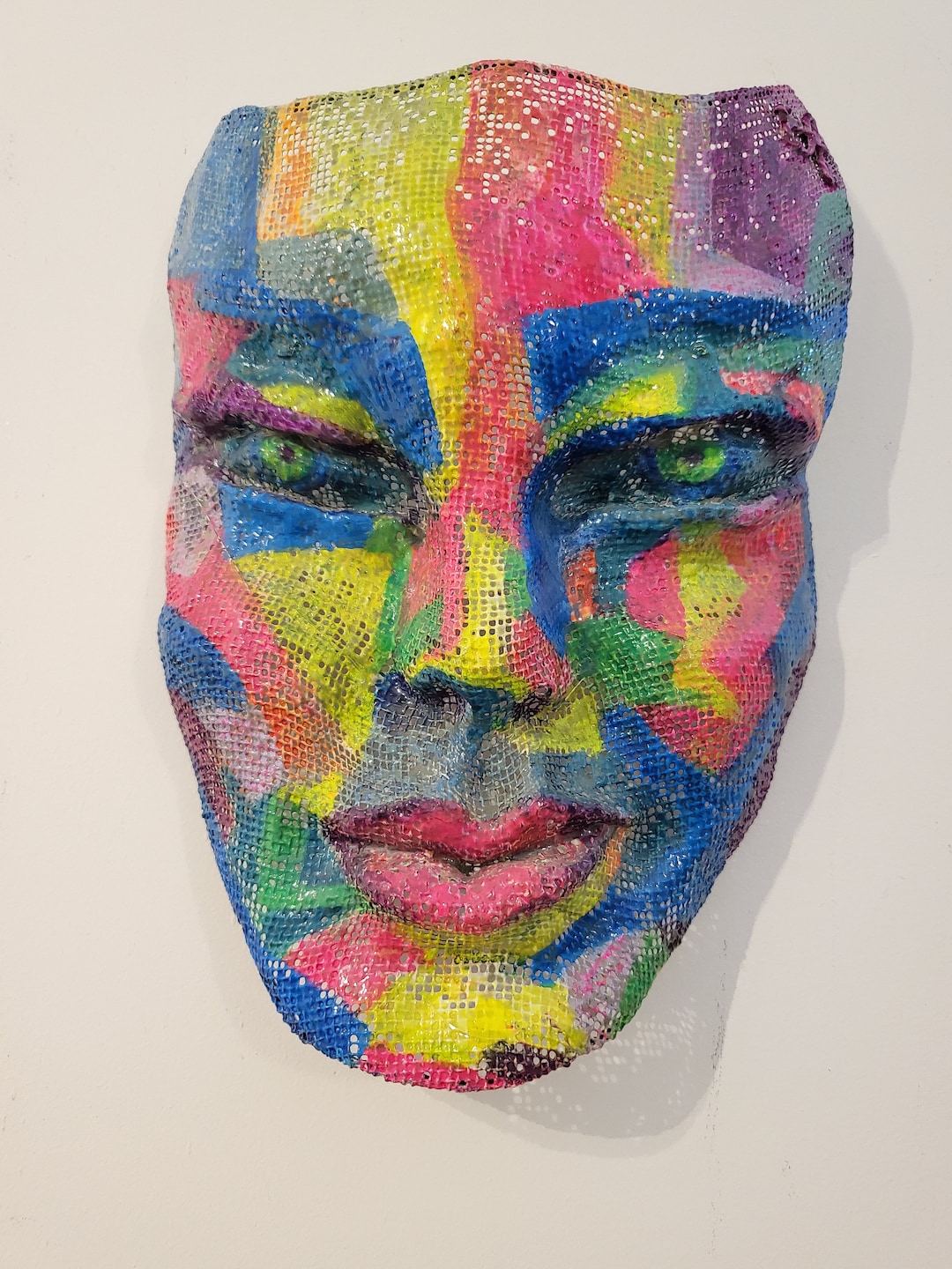 3D Wire Face Iron Mesh Sculpture,wall Art ,lovely Mask ,art in Metal ...