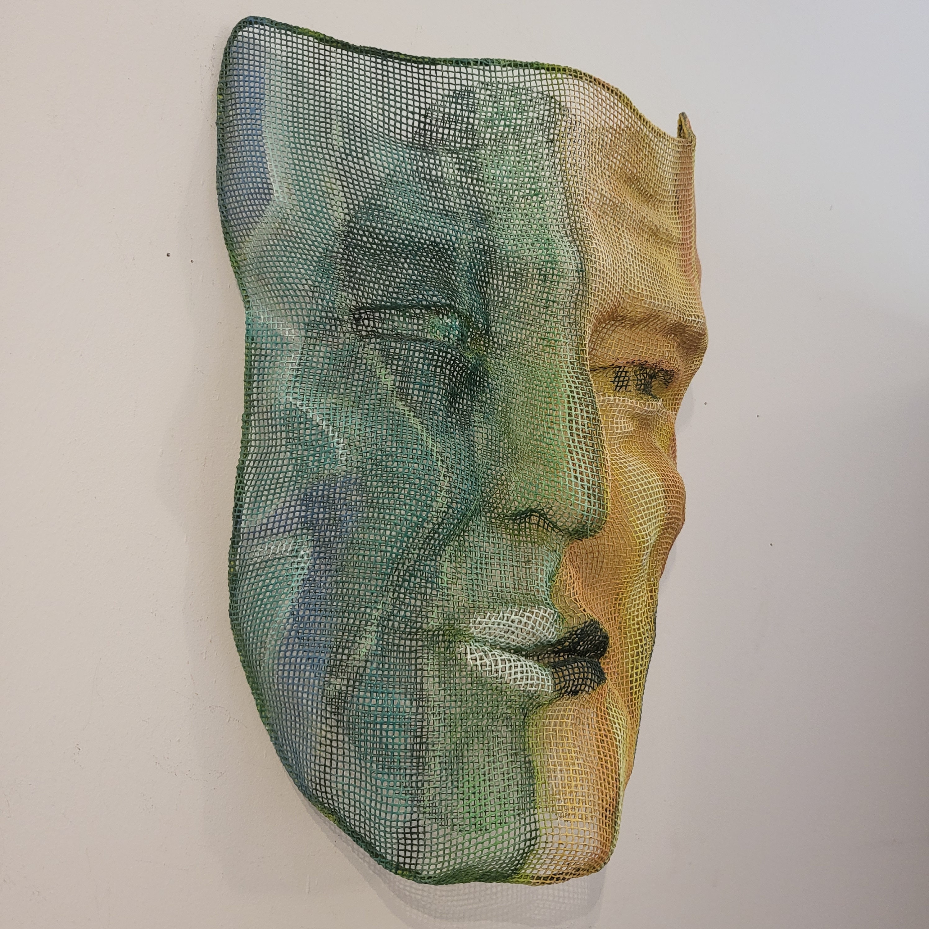 3D Wire Face Iron Mesh Sculpture,wall Art ,lovely Mask ,art in Metal ...